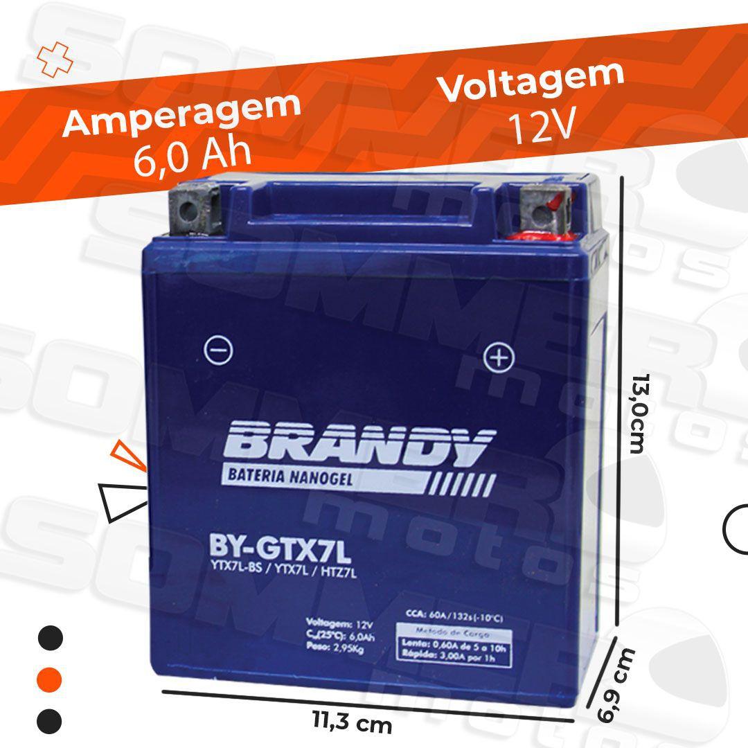 Bateria Dafra Speed 150/ Apache 150/ Riva 150 Brandy GEL (BY-GTX7L ...