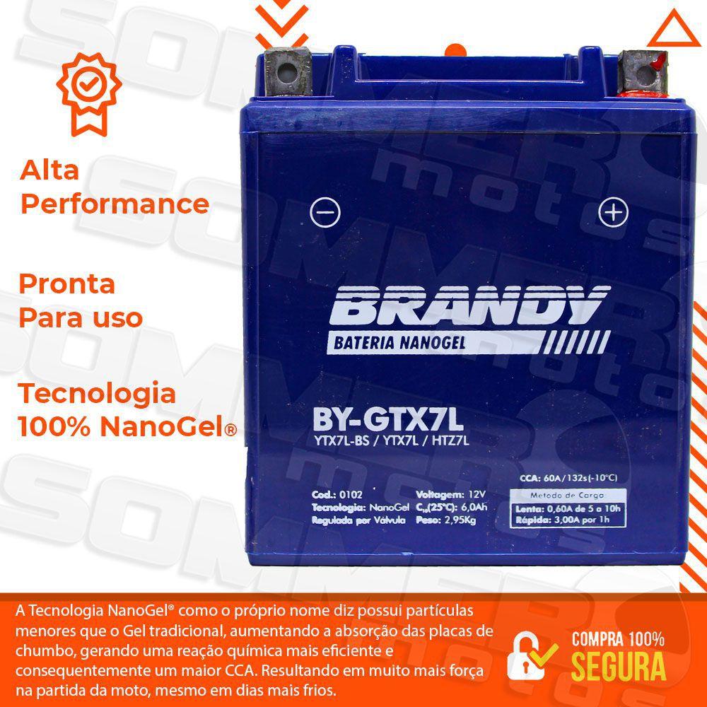 Bateria Dafra Speed 150/ Apache 150/ Riva 150 Brandy GEL (BY-GTX7L ...