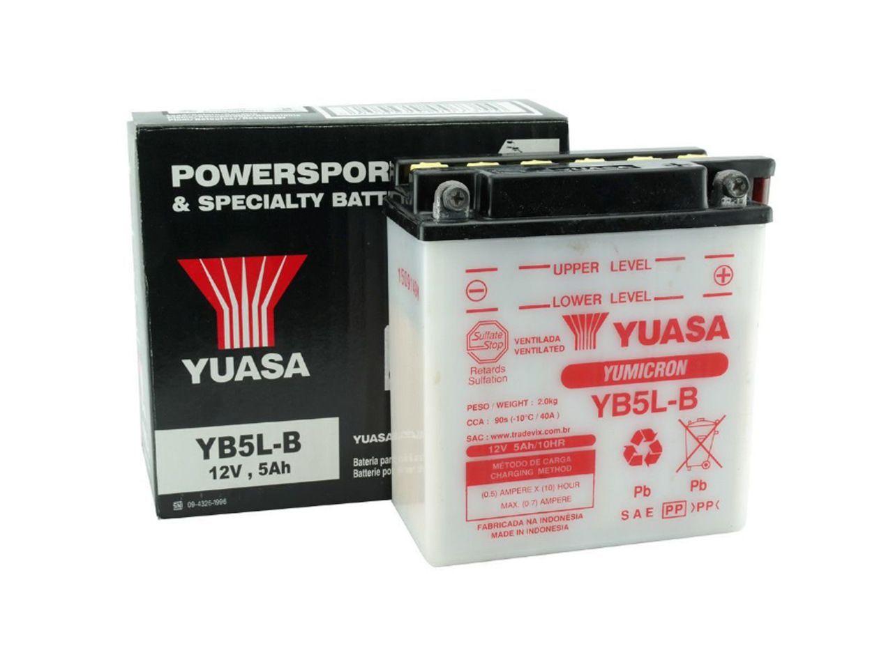 Bateria de Moto Yuasa YB5L-B-bs 5AH 12v - Bateria de Moto - Magazine Luiza
