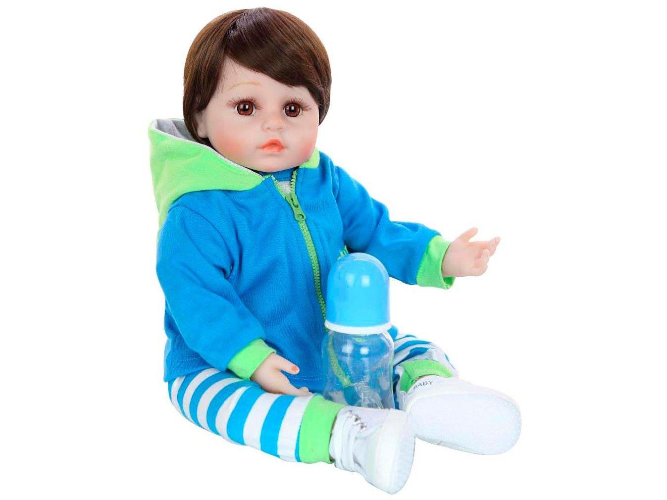 Bebê Reborn Gabriel Laura Baby 45cm com Acessórios