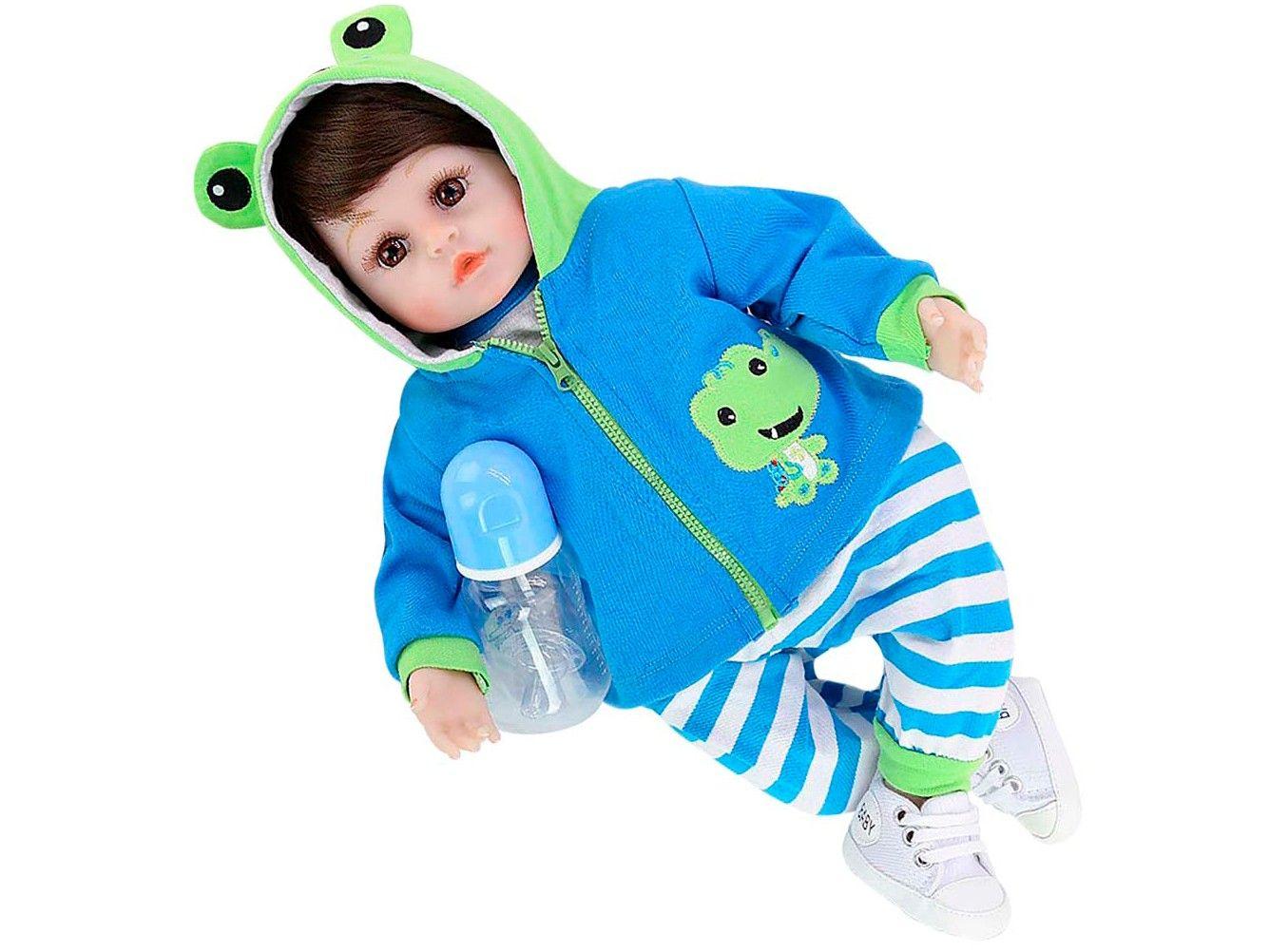 Bebê Reborn Gabriel Laura Baby 45cm com Acessórios