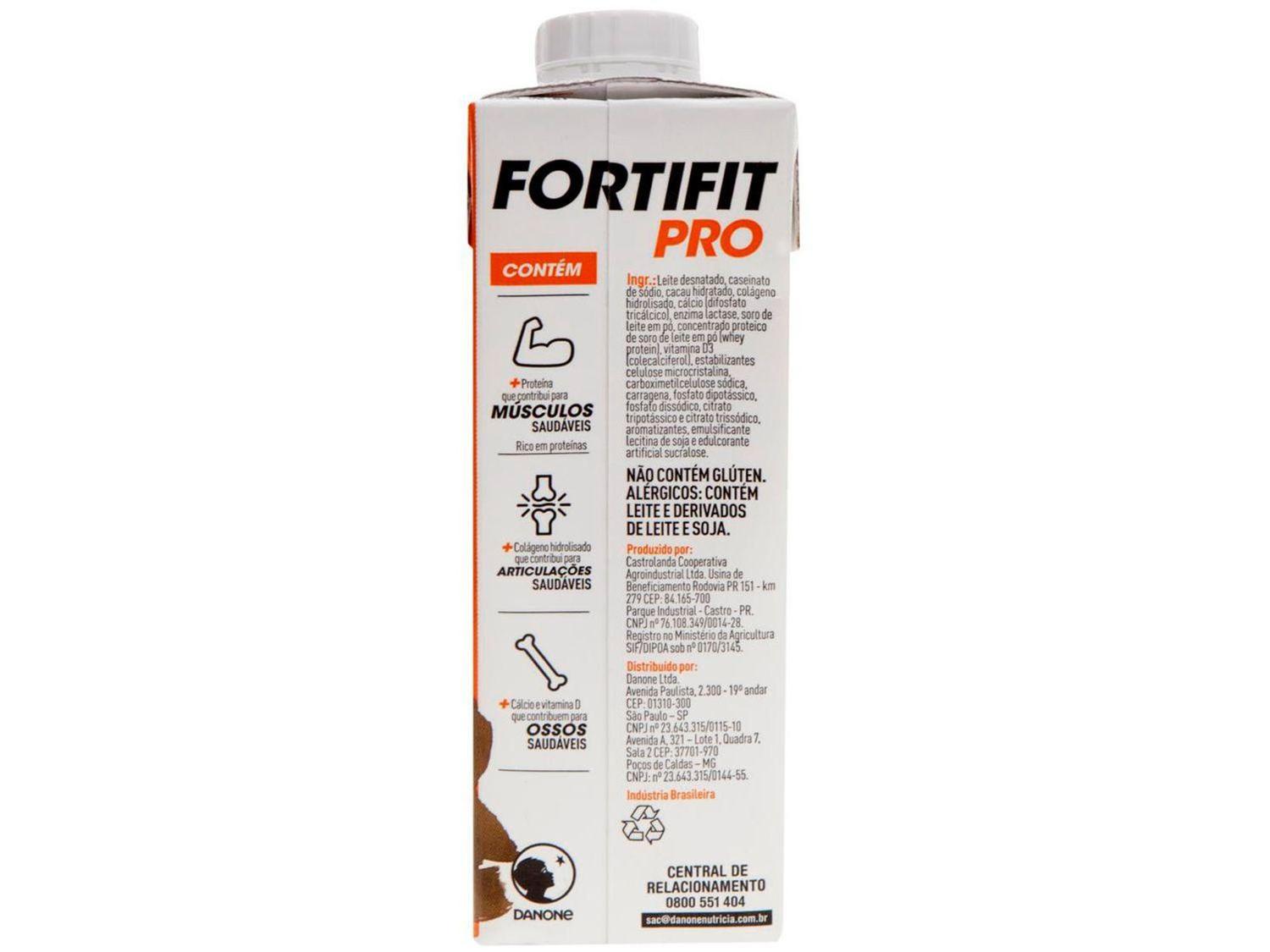 Bebida Láctea Fortifit Pro Cacau Zero Açúcar - 250ml - Bebida Láctea ...
