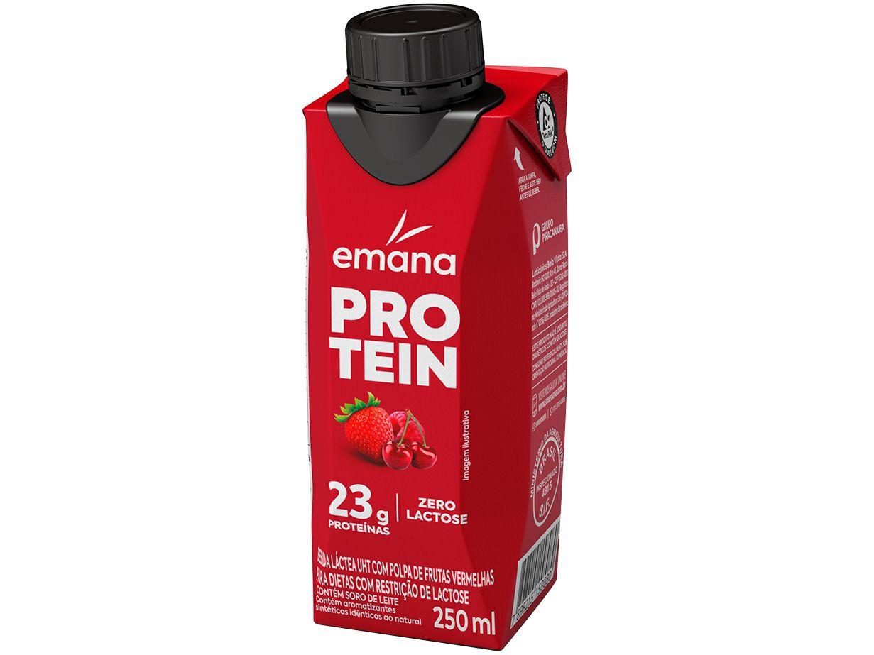Bebida Láctea UHT com 23g de Proteínas Emana Protein Frutas Vermelhas 250ml