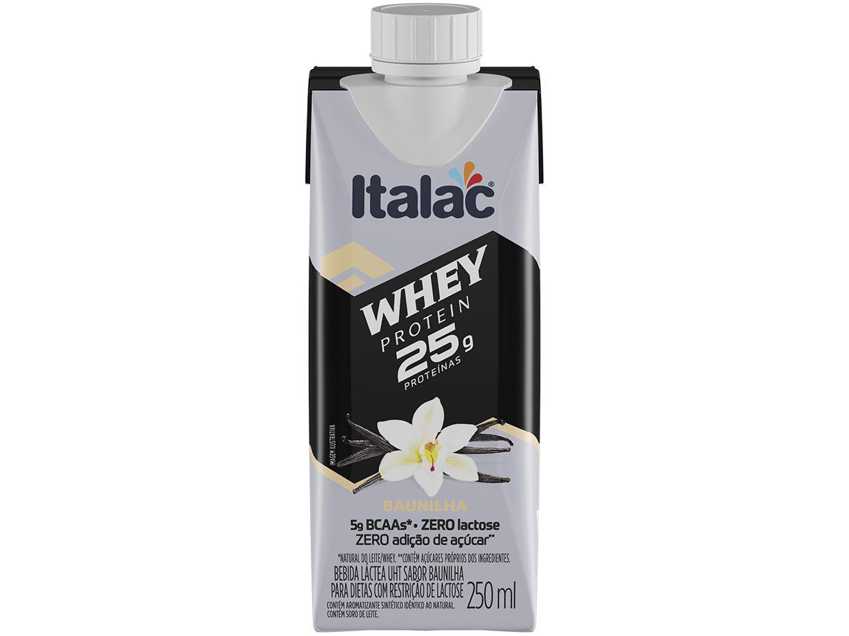 Bebida Láctea UHT Proteica com 25g de proteínas Italac Whey Protein ...