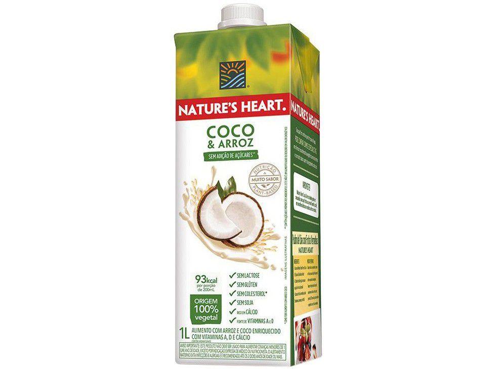 Bebida Vegetal de Coco e Arroz Natures Heart 1L