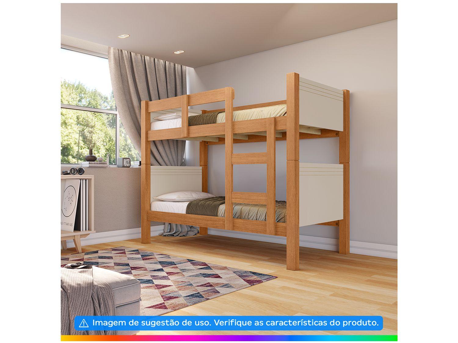 Beliche em MDF e MDP Conquista Móveis Madri Cinamomo e Off White