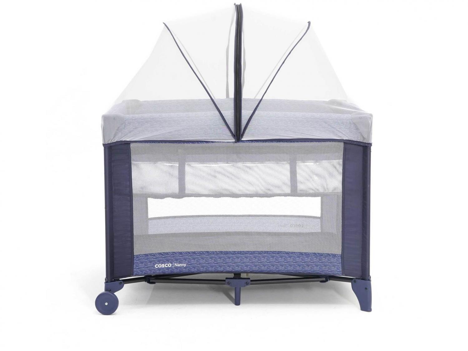 Berço Portátil Cosco Nanny 2 Níveis de Altura 0 a 18kg Azul