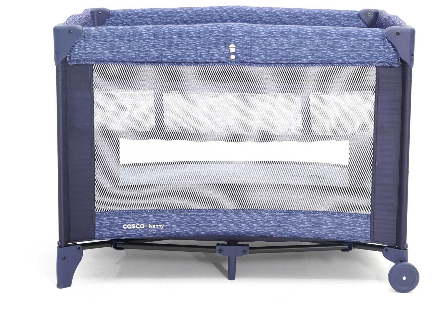Berço Portátil Cosco Nanny 2 Níveis de Altura 0 a 18kg Azul