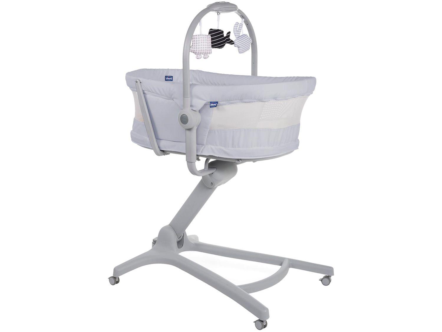 Berço Portátil Moisés Chicco Baby Hug 4 em 1 Air Stone com Rodinhas