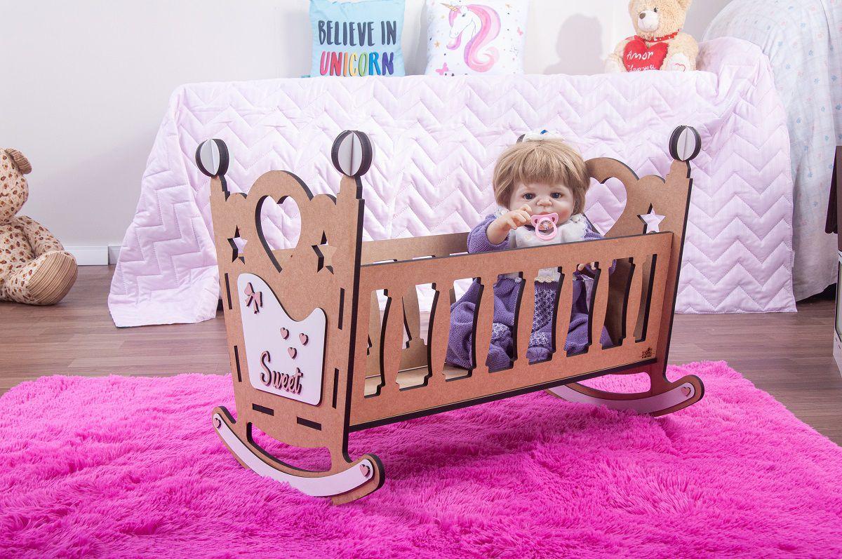 Berço star para boneca até 60 cm compatível com bebe reborn r - darama ...