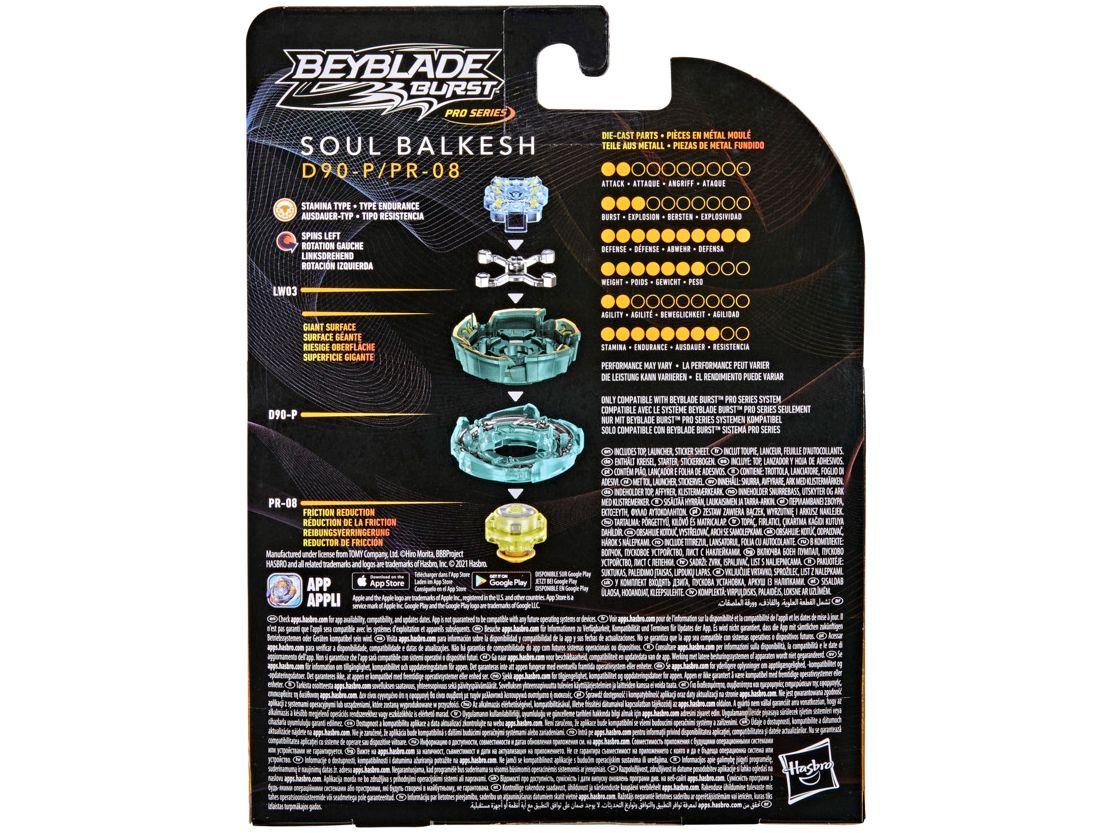 Beyblade Hasbro Burst Pro Series Soul Balkesh Kit Inicial com Lançador ...