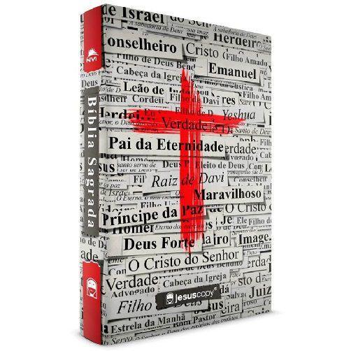 Bíblia Jesus Copy Cruz Nvi Capa Dura Edição Especial + Livro Uma Vida ...