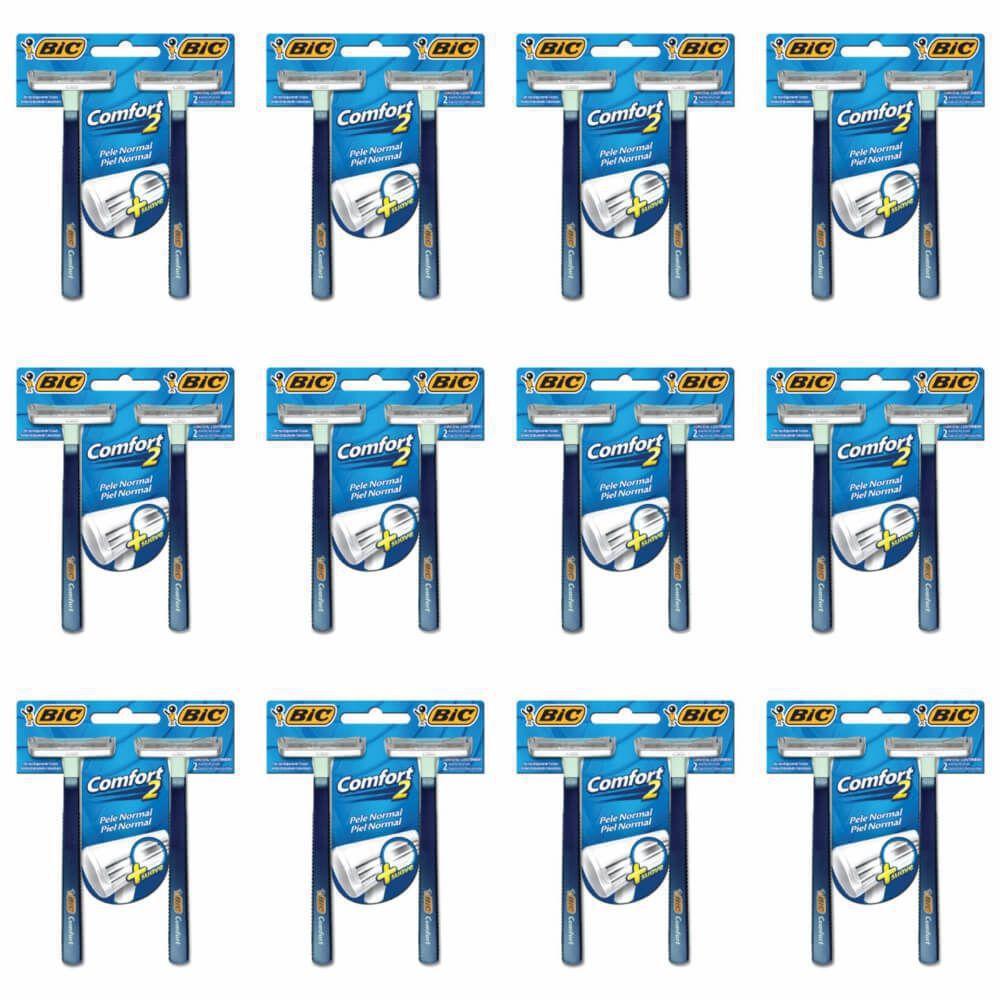 Bic Comfort Twin Aparelho De Barbear Pele Normal C/2 (Kit C/12 ...