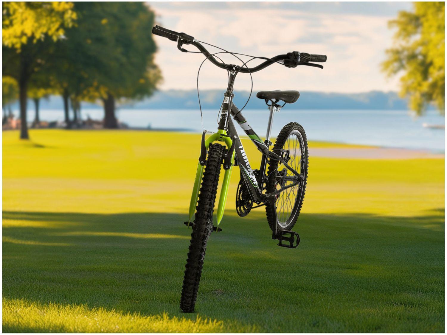 Bicicleta Aro 24 Track Bikes Axess OG Aço - 24" Preto e Verde 11"