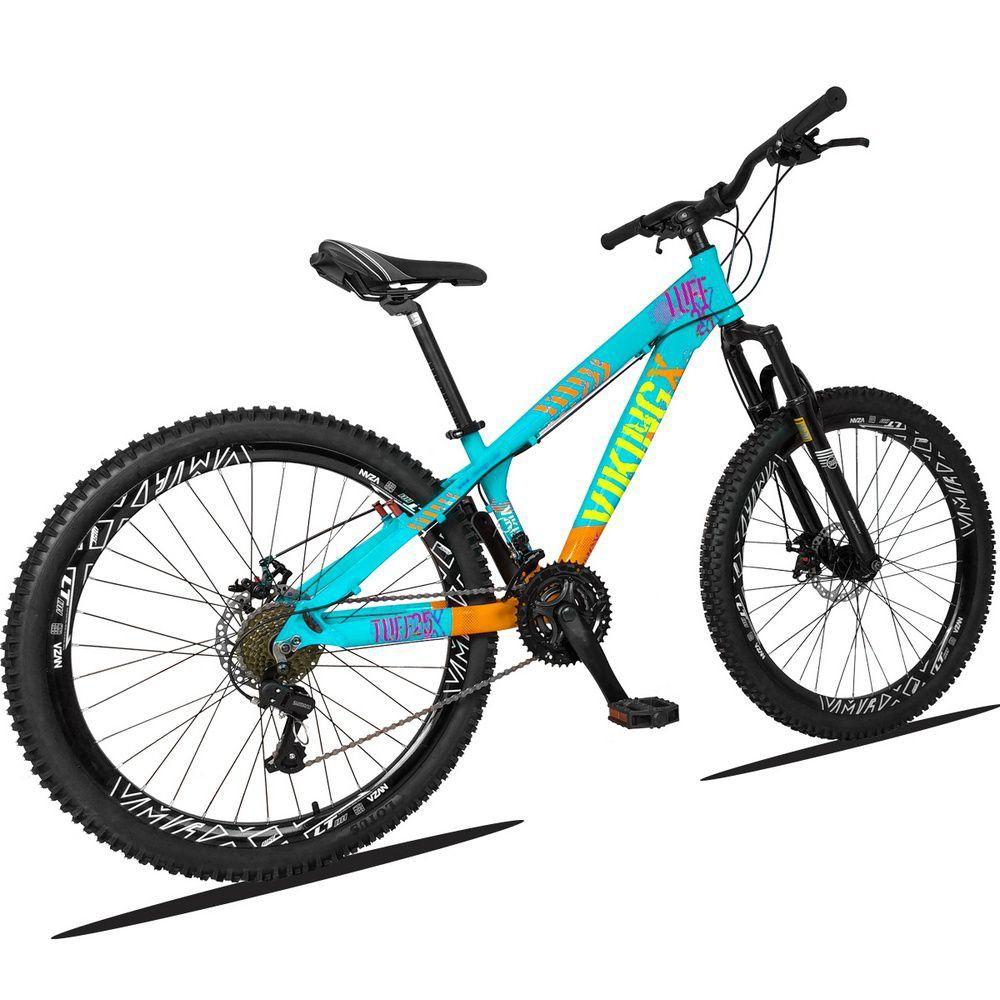 Bicicleta Aro 26 Quadro 13 Freio Disco Vmaxx Freeride Tuff 21v Alumínio Azul Laranja - Viking ...