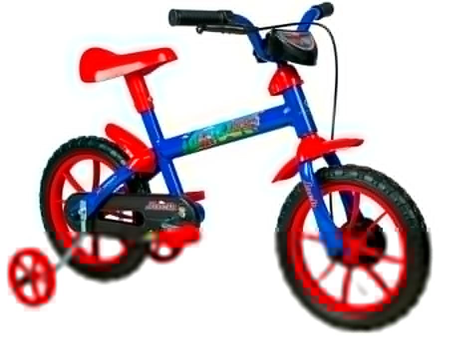 Bicicleta Infantil Aro 12 Verden Bikes Jack Azul e Vermelha com Rodinhas
