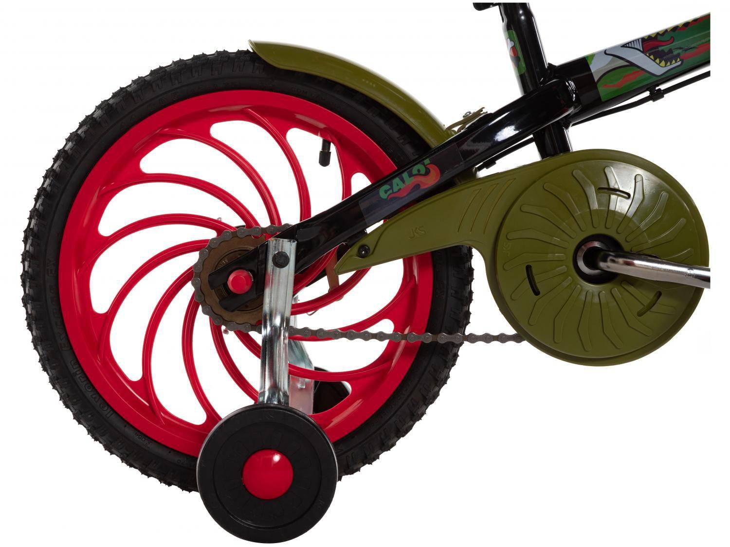 Bicicleta Infantil Aro 16 Caloi Rex Preta com Rodinhas