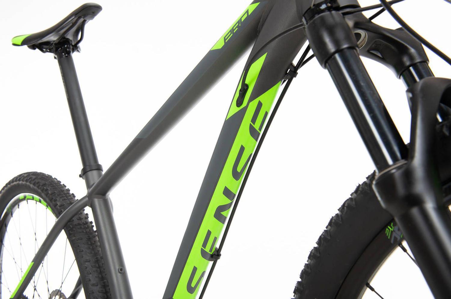 Bicicleta SENSE Impact Pro 2020 - 20v Shimano Deore - Verde Neon/Chumbo ...