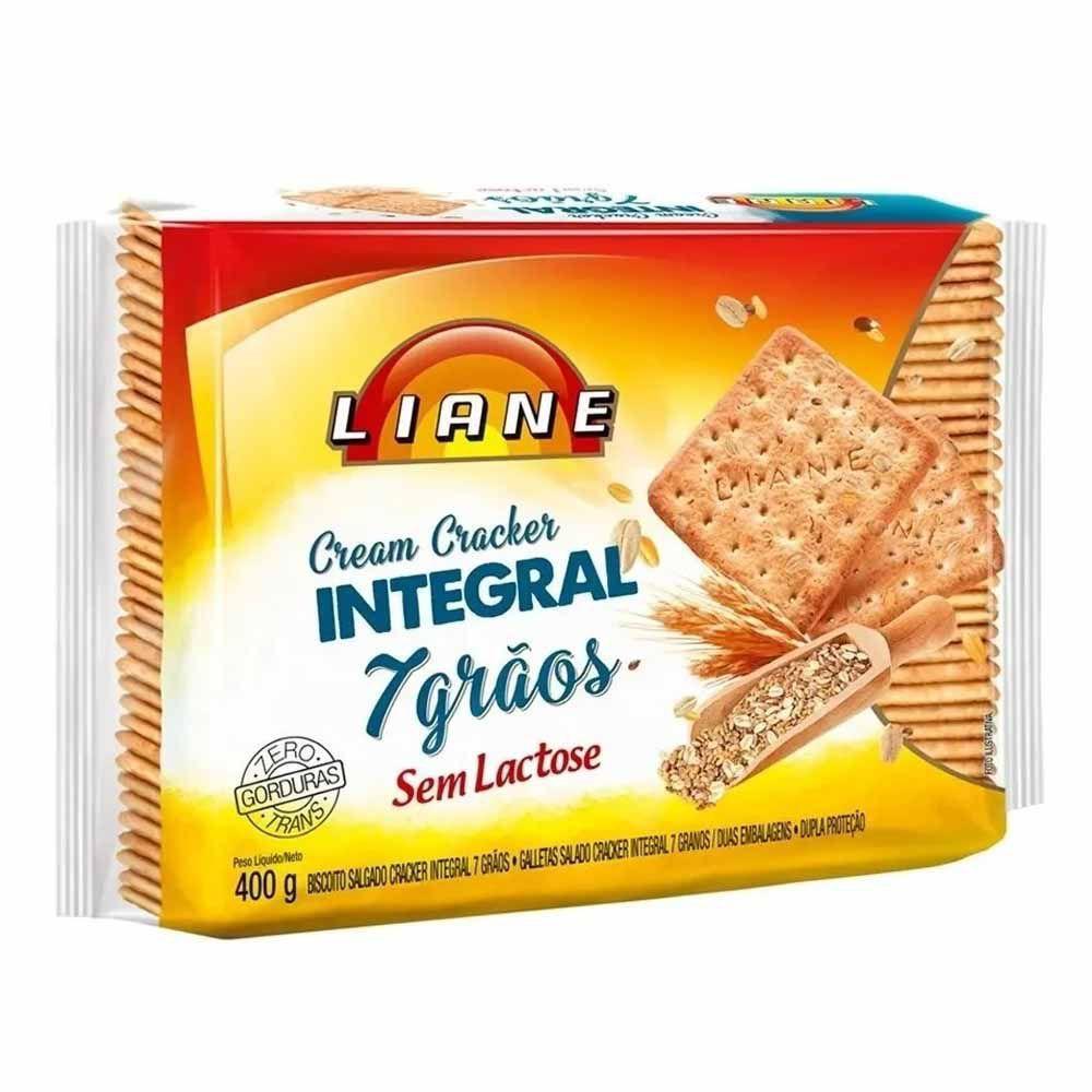 Biscoito Cream Cracker Integral 7 Grão S/ Lactose Liane 400g - Biscoito ...