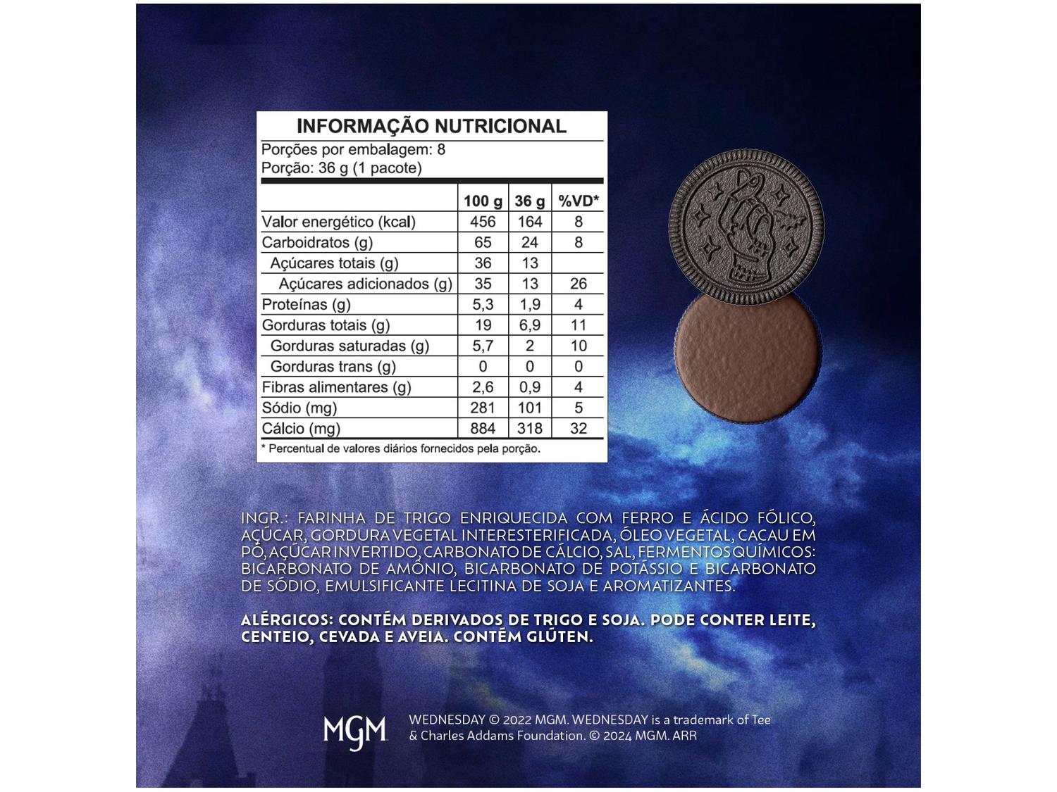 Biscoito Recheado Chocolate Oreo Display 36g 8 Unidades