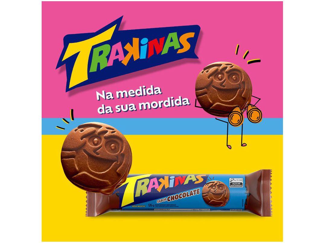 Biscoito Recheado Chocolate Trakinas 126g