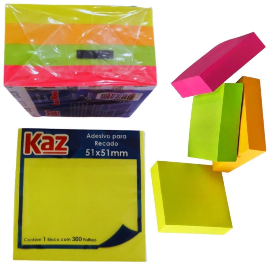 Bloco de Notas Auto Adesivo Post-It Cubo Kaz - 51x51mm - 300 Folhas ...