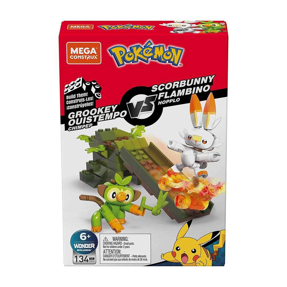 Blocos Mega Construx - Pokémon Batalha - Grookey vs. Scorbunny - 134 ...