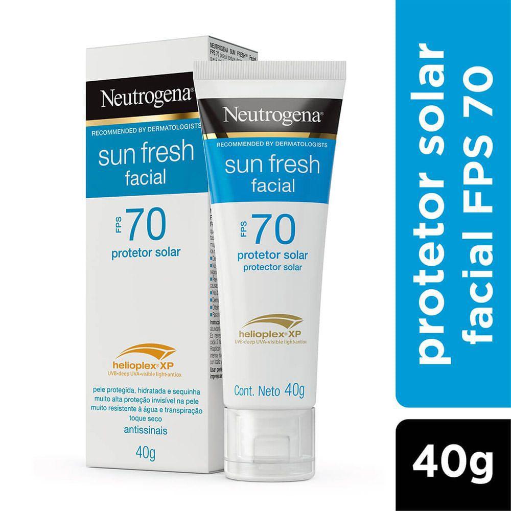 Bloqueador Solar Neutrogena Sun Fresh FPS70 200ml+Facial 40g - Protetor ...