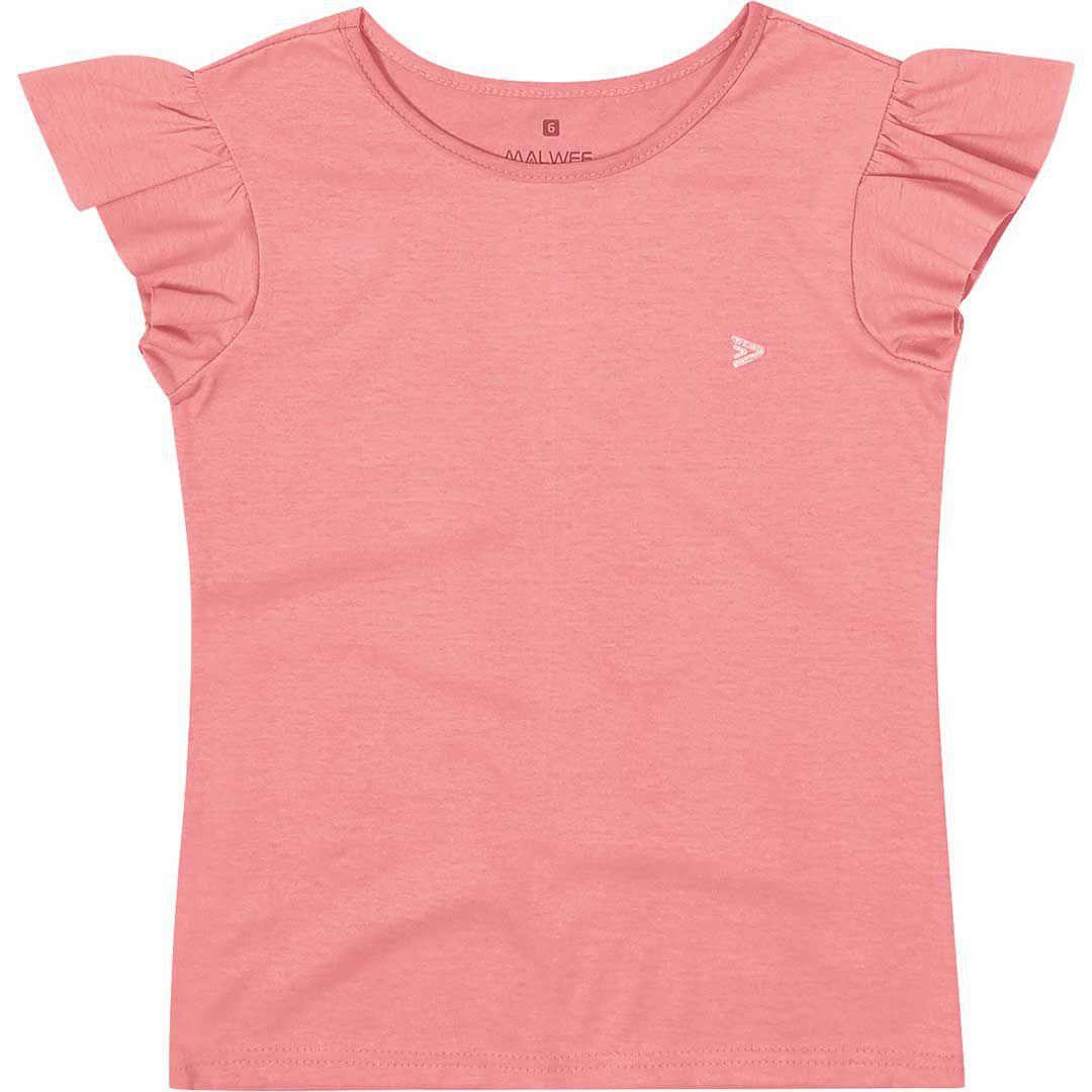 Camiseta Rosa Lisa Feminina