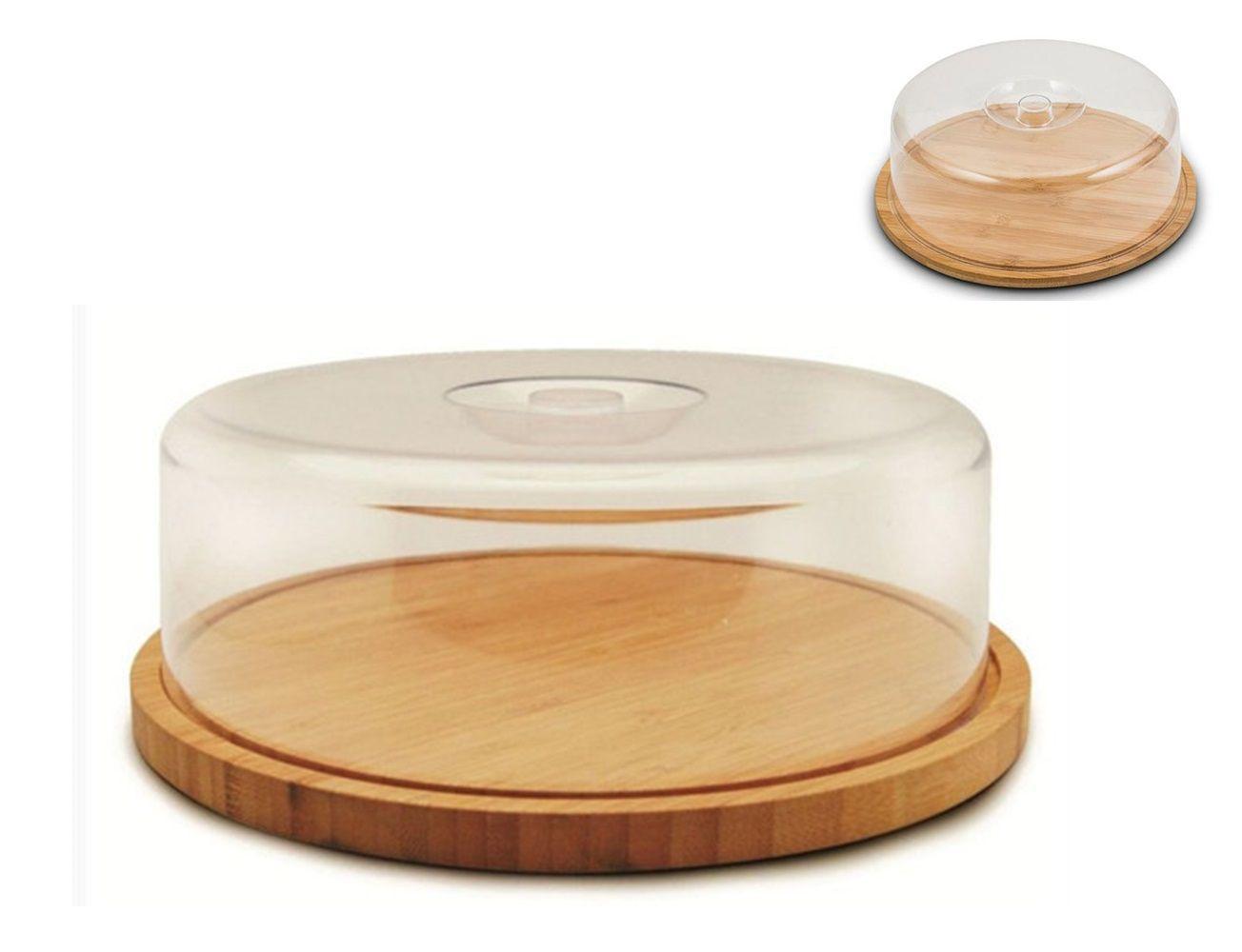 Boleira de Bambu com Cúpula Use Para Bolo ou Queijo - Abelhinha ...