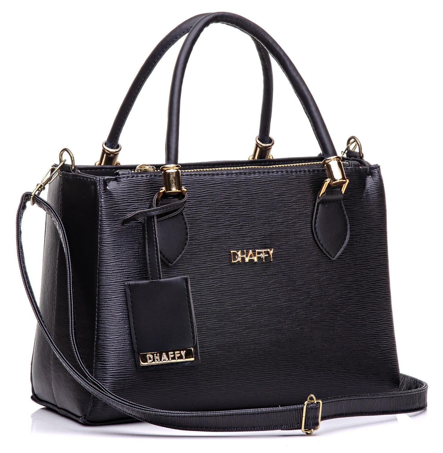 Bolsa Feminina Dhaffy Preto Alça De Mão E Transversal Dhaffy Bolsas Bolsas Magazine Luiza