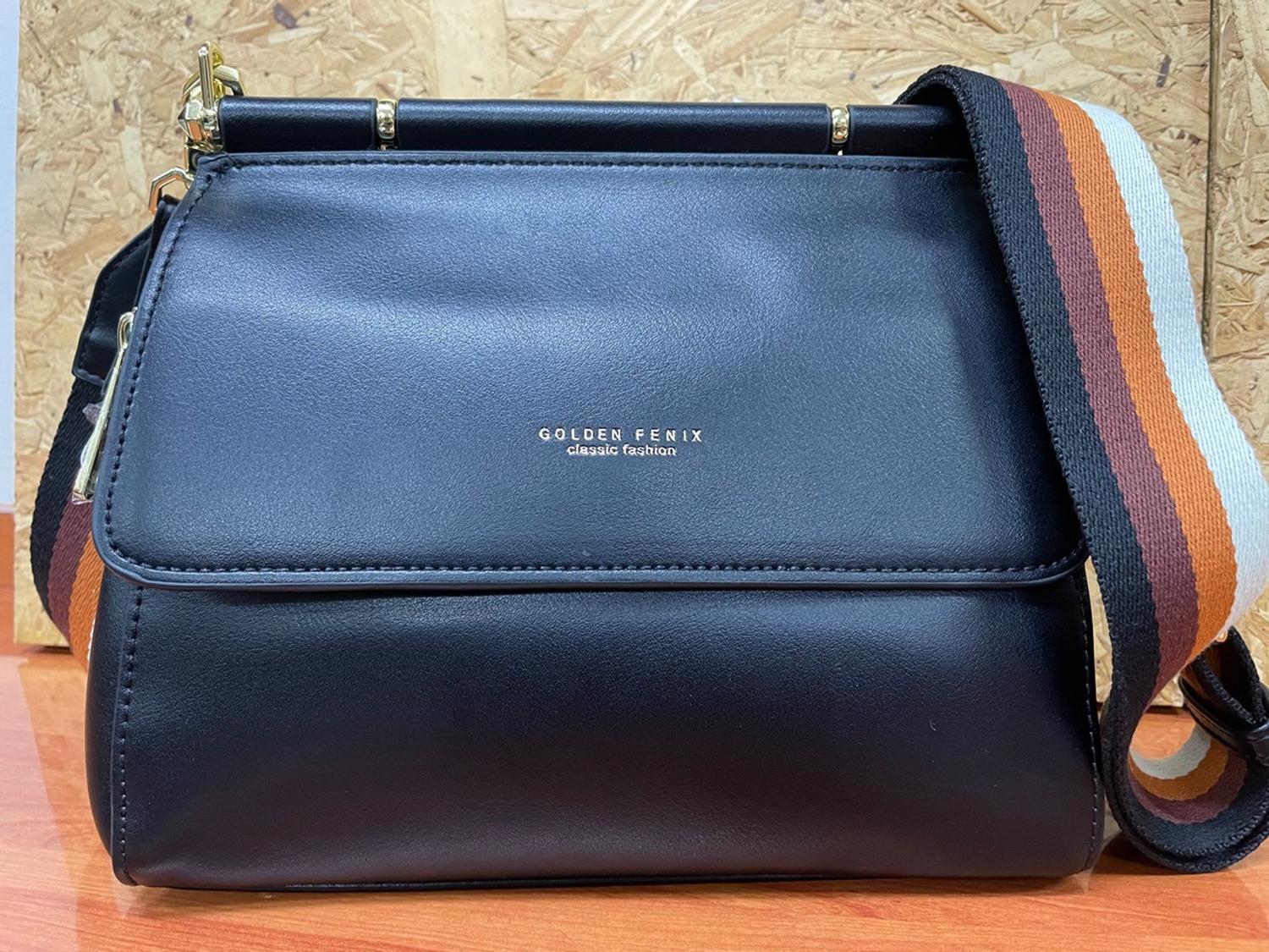 Bolsa Feminina Golden De Mão e Transversal Fênix em Poliuretano PU ...