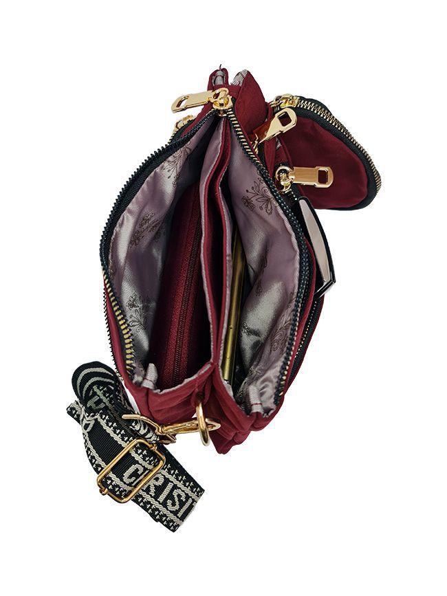 Bolsa transversal feminina leve com vários bolsos externos - Miss Dong ...