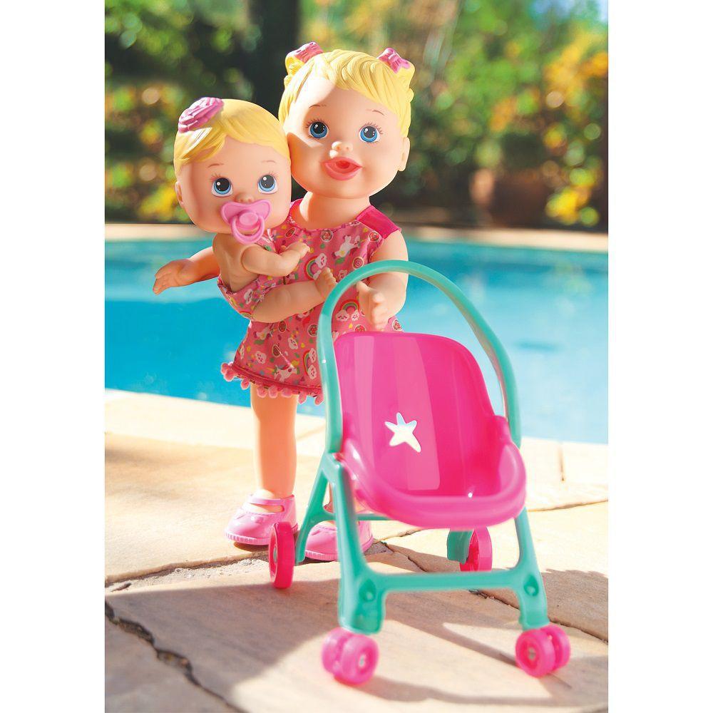 Boneca Bebê Tal Mãe Tal Filha + Chupeta + Carrinho 2 Em 1 - Divertoys ...