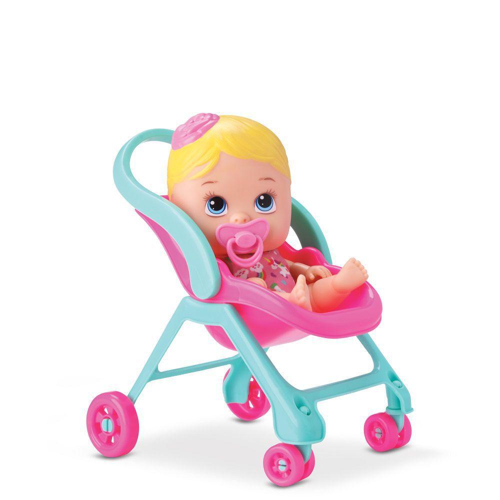 Boneca Bebê Tal Mãe Tal Filha + Chupeta + Carrinho 2 Em 1 - Divertoys ...