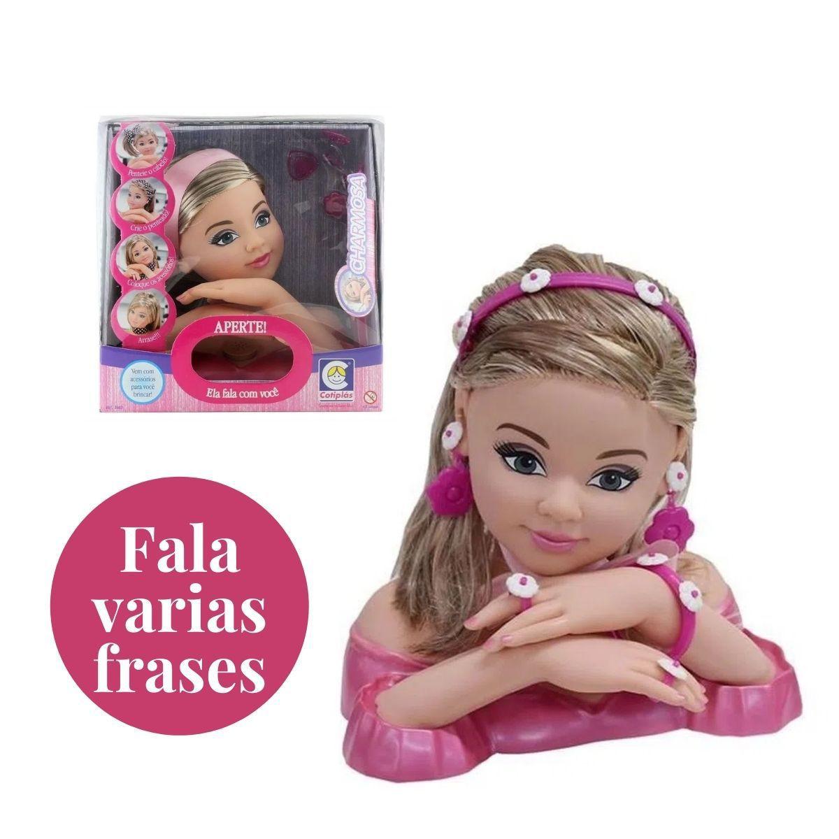 Boneca Charmosa Para Pentear Que Fala Loira 3+ 1603 Cotiplás - Bonecas ...