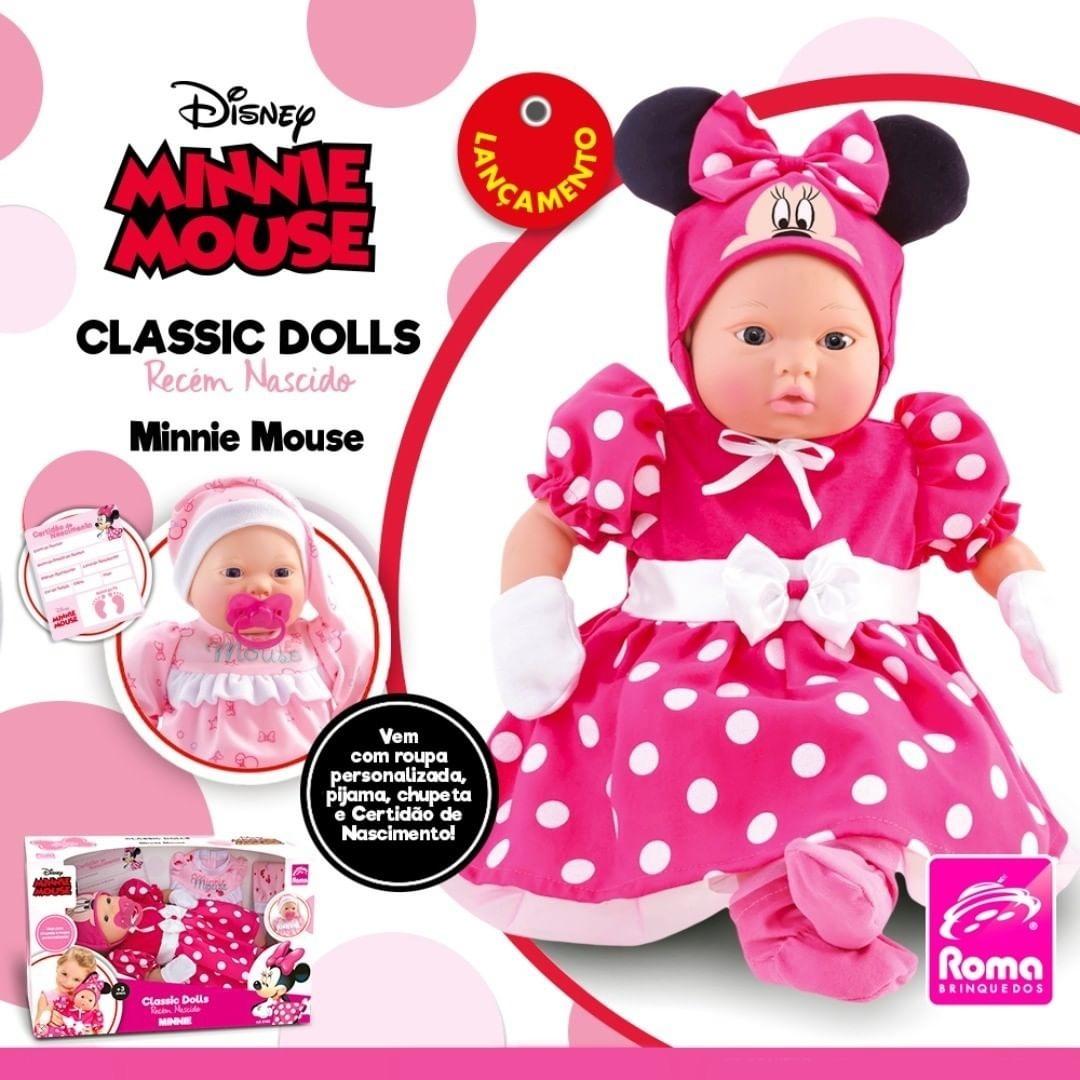 Boneca Classic Dolls Minnie Mouse - Roma - Bonecas - Magazine Luiza