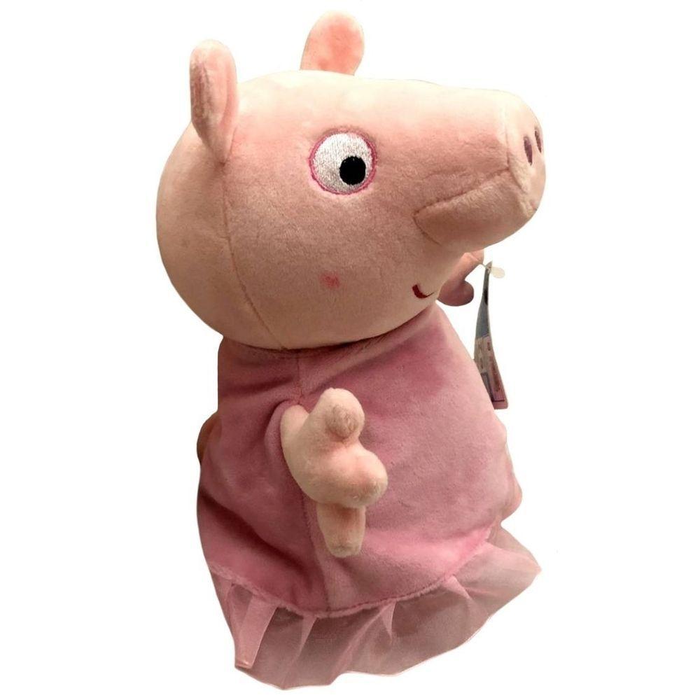 Boneca De Pelúcia Infantil Porca Peppa Pig 30 cm Vestido Rosa Bailarina ...
