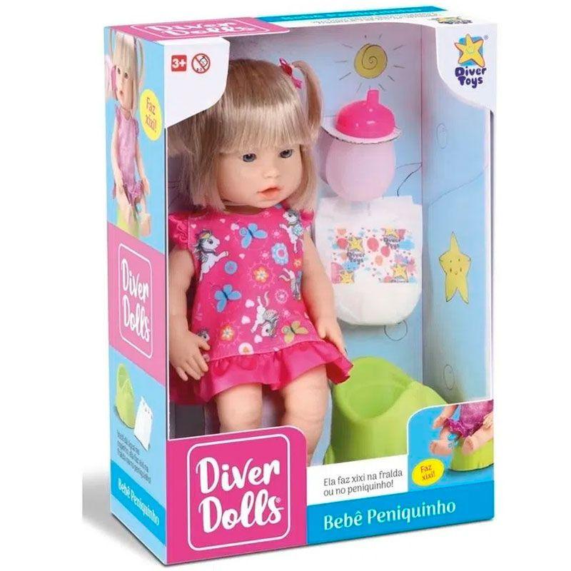 Boneca Diver Dolls Bebê Peniquinho Faz Xixi - 8049 - Divertoys ...