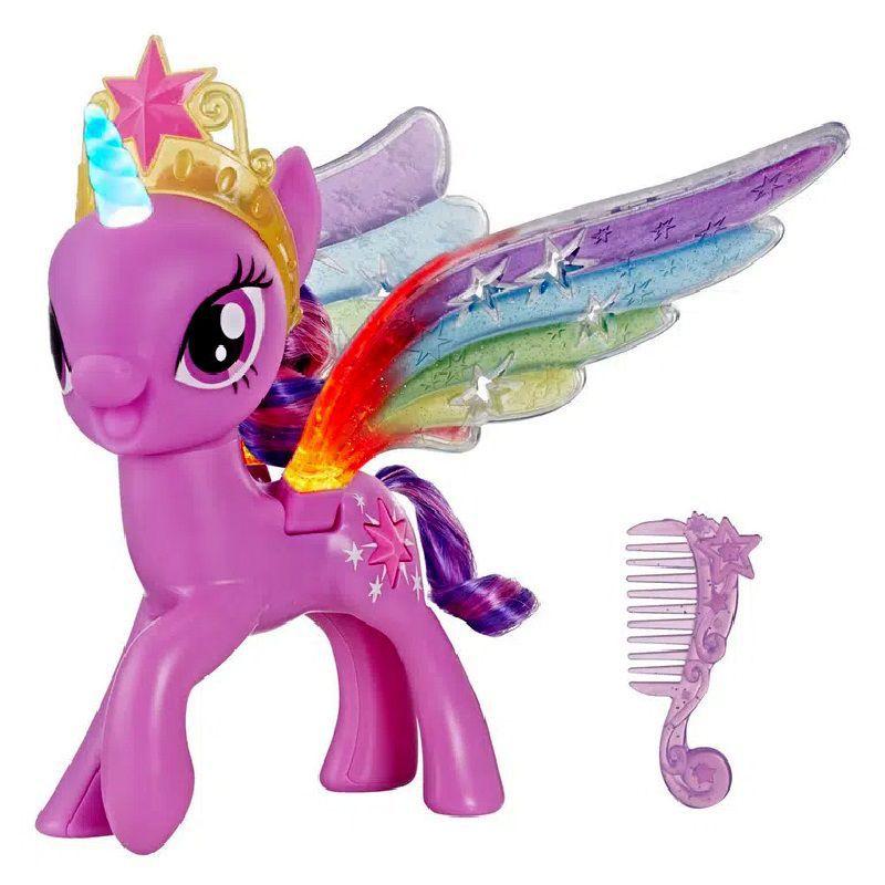 Boneca Pônei Menina Unicórnio Twilight Sparkle Lilás My Little Pony Asas Luz Acessórios - Hasbro ...