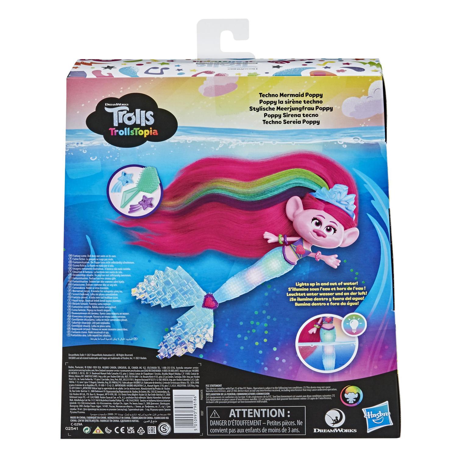 Boneca Trolls Sereia Techno Poppy 23cm Hasbro - Bonecas - Magazine Luiza