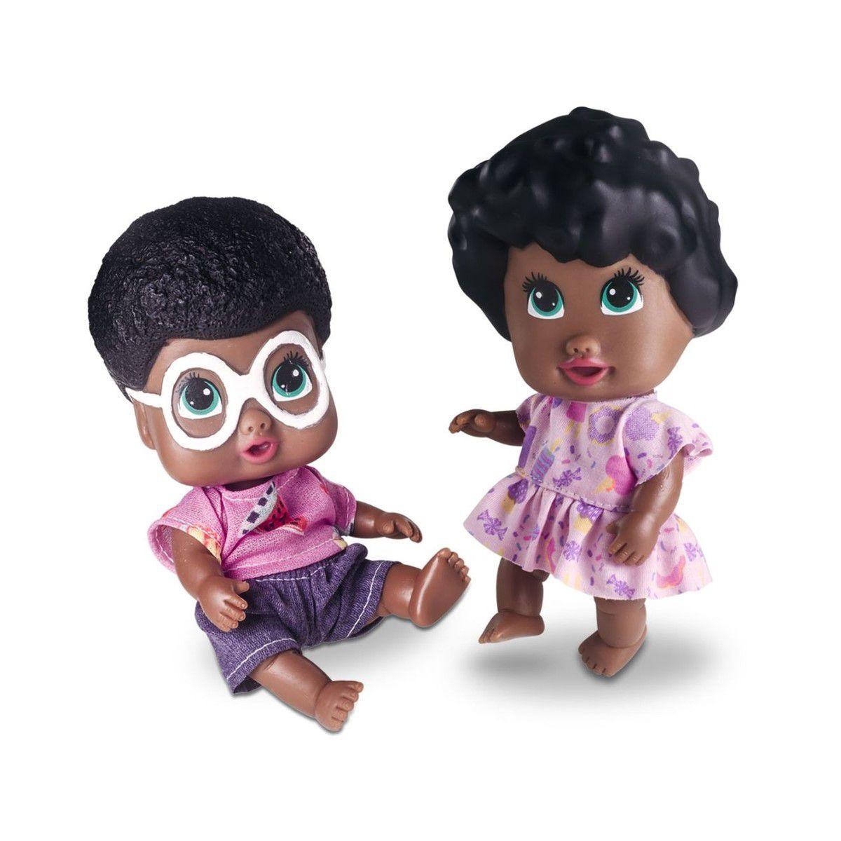 Bonecas Best Friends Gêmeos Menina E Menino Negro 100% Vinil - Milk ...