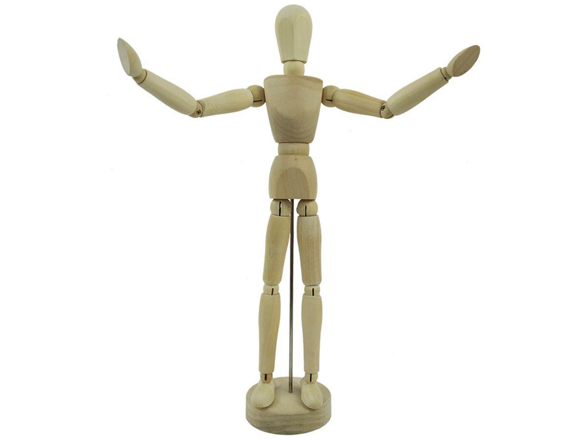 Boneco Articulado Grande 30cm De Madeira Modelo Humano Desenhos Moda ...