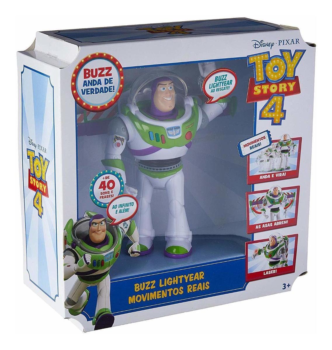 Boneco Buzz Lightyear 18cm Movimentos Reais Toy Story 4 GLR51 - Mattel ...
