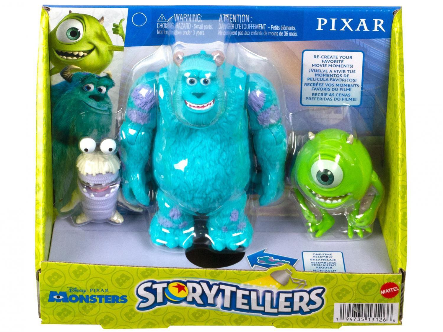 Boneco Disney Pixar Monstros S.A. 3 Unidades Mattel