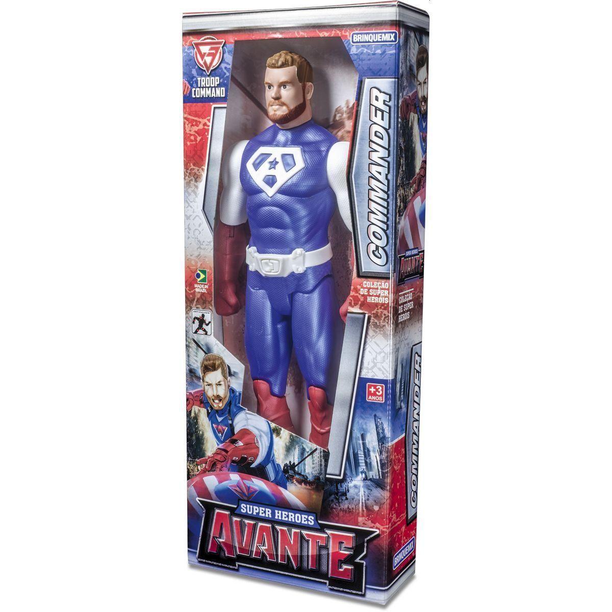 Boneco e personagem commander sup.heroes avante 40 brinquemix unidade ...