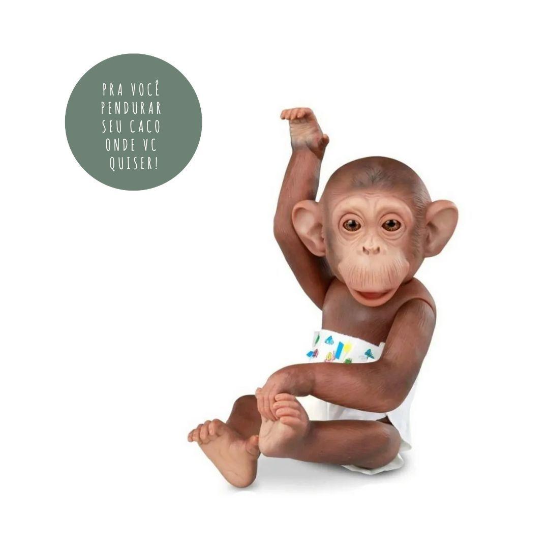 Boneco little caco macaco em vinil para cuidar com acessorios ...