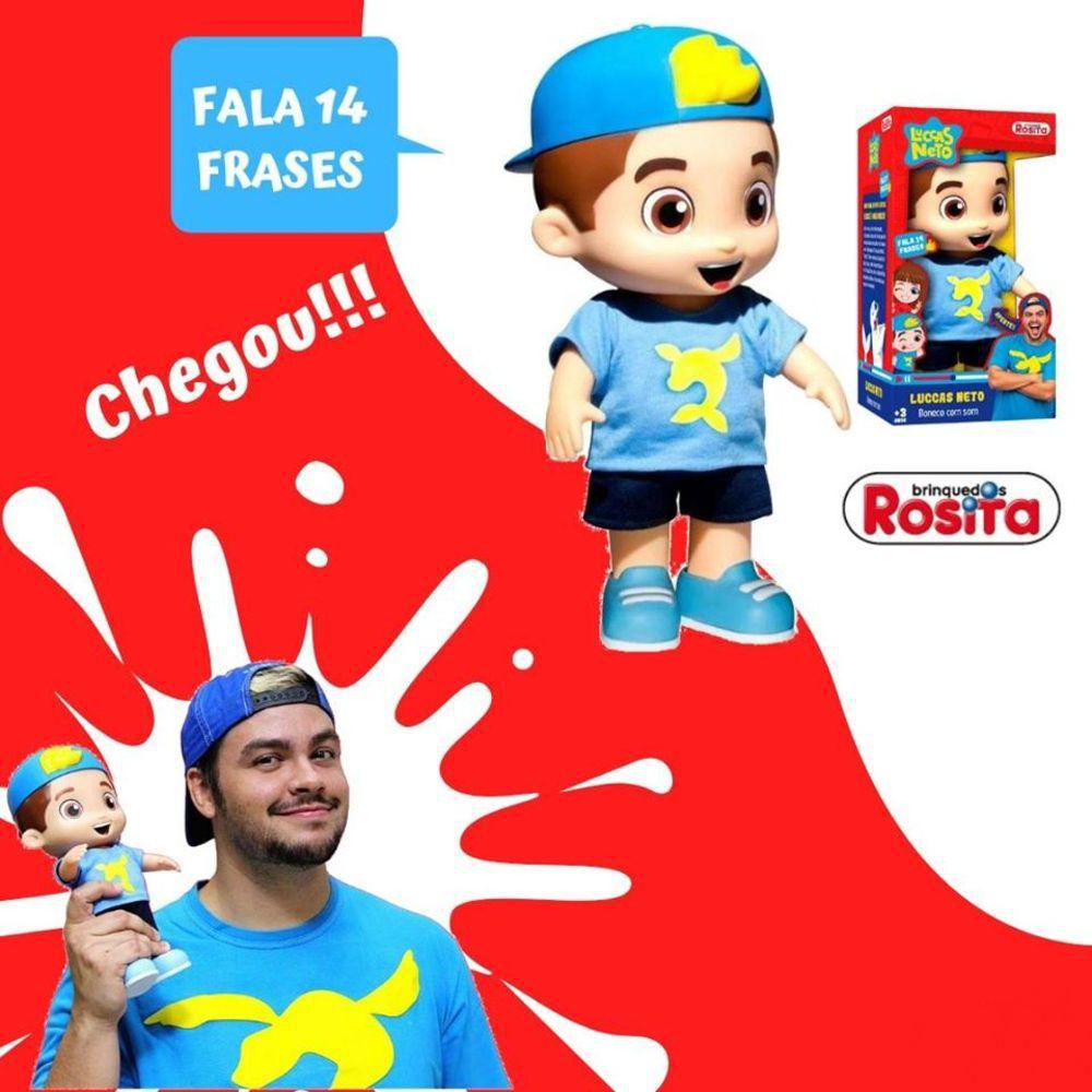 Boneco Luccas Neto Fala 14 Frases 27cm 1070 - Rosita - Boneco Luccas ...