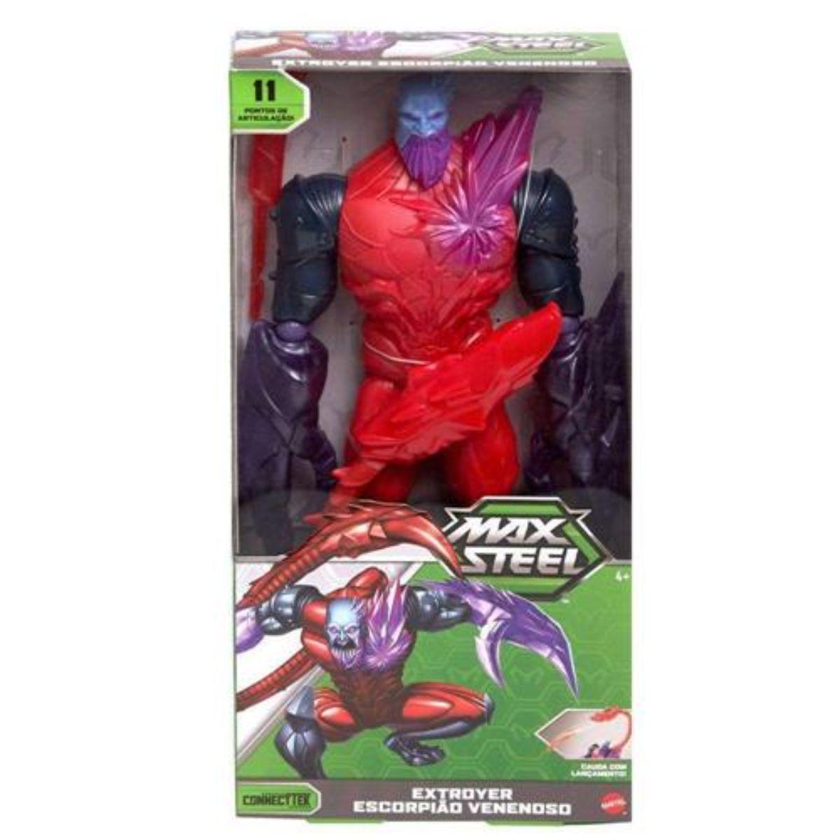 Boneco Max Steel Extroyer Escorpião Venenoso Mattel FMC54 - Bonecos ...