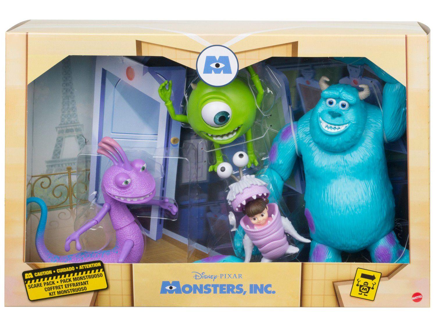 Boneco Monstros S.A Disney Pixar 4 Peças Mattel